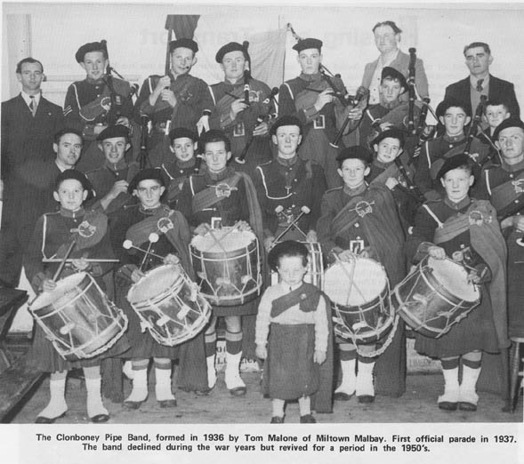 The History of the Clonbony Pipe Band, Miltown Malbay, Clare — Irish Piping